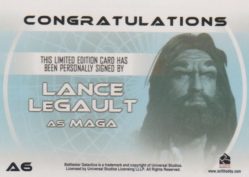 BATTLESTAR GALACTICA AUTOGRAPH SIGNED CARD OF LANCE LeGAULT as MAGA | eBay