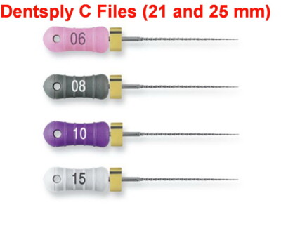 DentSply Maillefer C-File, hand endodontic file (06,08,10,15) (21 mm ...