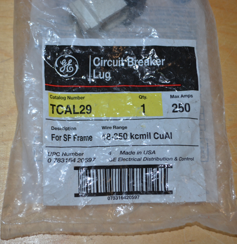 General Electric TCAL29 Single Lug Terminal for SF Frame Circuit ...