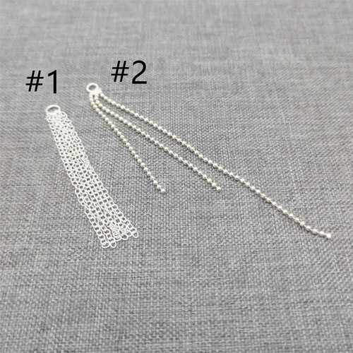 6pcs of 925 Sterling Silver Earring Threads Cable Bead Chain Ear Threader Drop | eBay