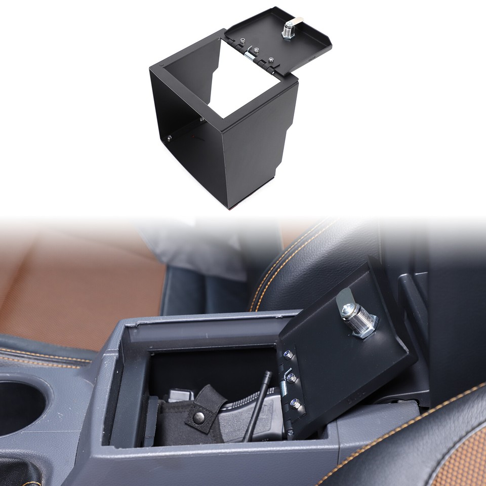Center Console Safe Gun Vault Storage Lock Box Fits Ford Ranger T7 T8 ...