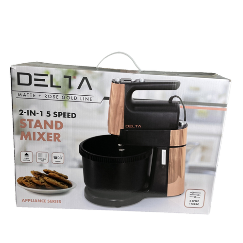 Delta 2 in 1 5-Speed Stand Mixer “Matte + Rose Gold Line” New in Box ...