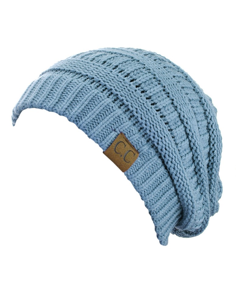 Hot item! CC Beanie New Women's Knit Slouchy Thick Cap Hat Unisex Solid ...