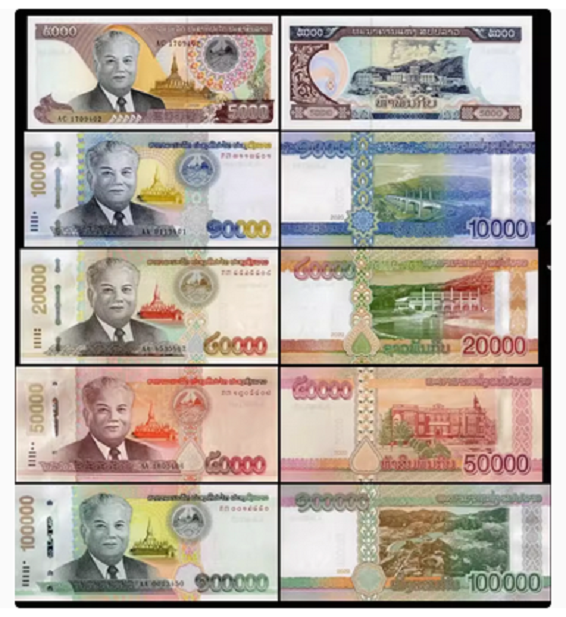 set-5-pcs-laos-5000-10000-20000-50000-100000-kip-2020-2022-p-41-42a-unc