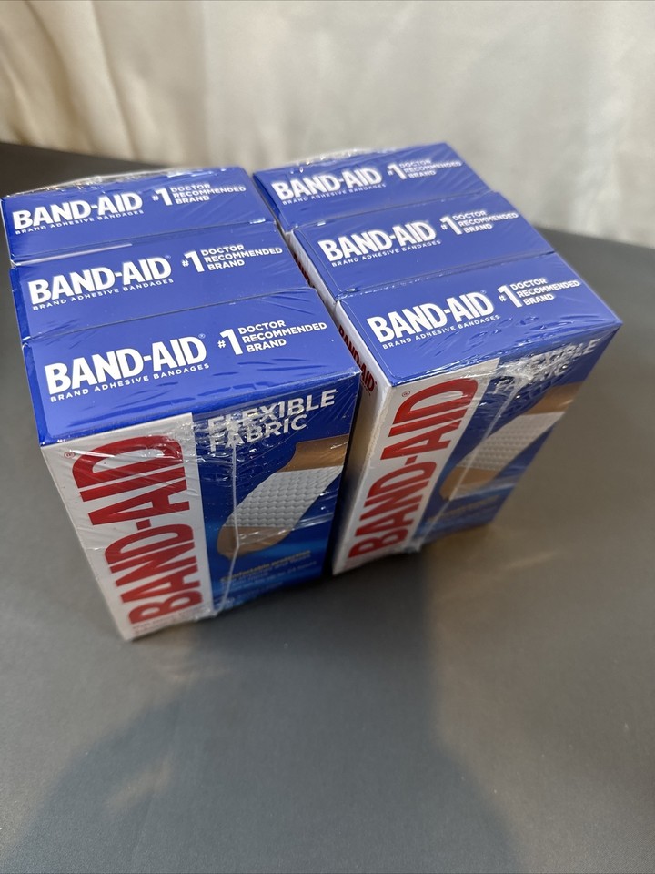6X BAND-AID Flexible Fabric Bandages 10 Extra Large Each Box ...
