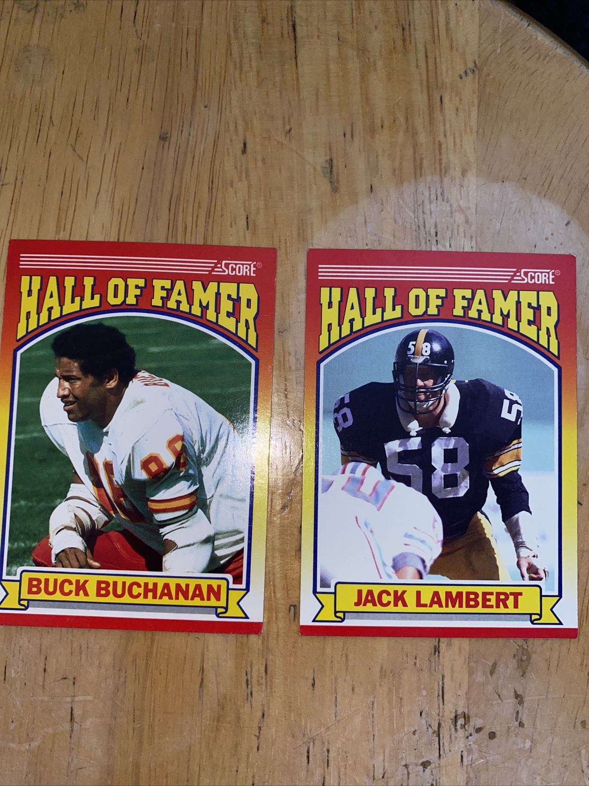 HALL Of FAMERS 1990 Score. Buck Buchanan # 600 & Jack Lambert # 598 ...