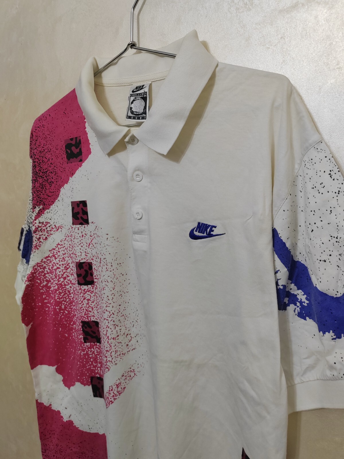 Vintage Nike Andre Agassi Challenge Court Polo Tennis shirt Large 90s ...