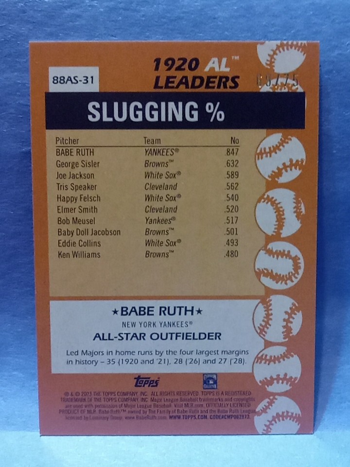 2023 Topps All-Star Babe Ruth Gold /75 | eBay