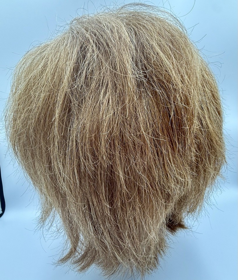 Real Hair Mannequin Head Cosmetology 100% Hand Implanted Thick Human ...