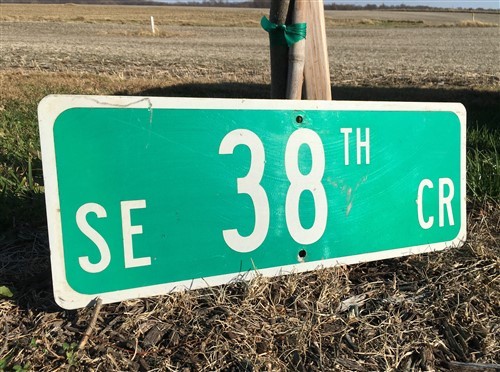 SE 38th CR Street Sign, 9x24 Vintage Green Road Sign, Metal Road Sign ...