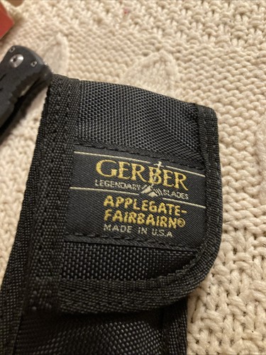 New in Box GERBER APPLEGATE COMBAT FOLDER Knife + Sheath single edge ...