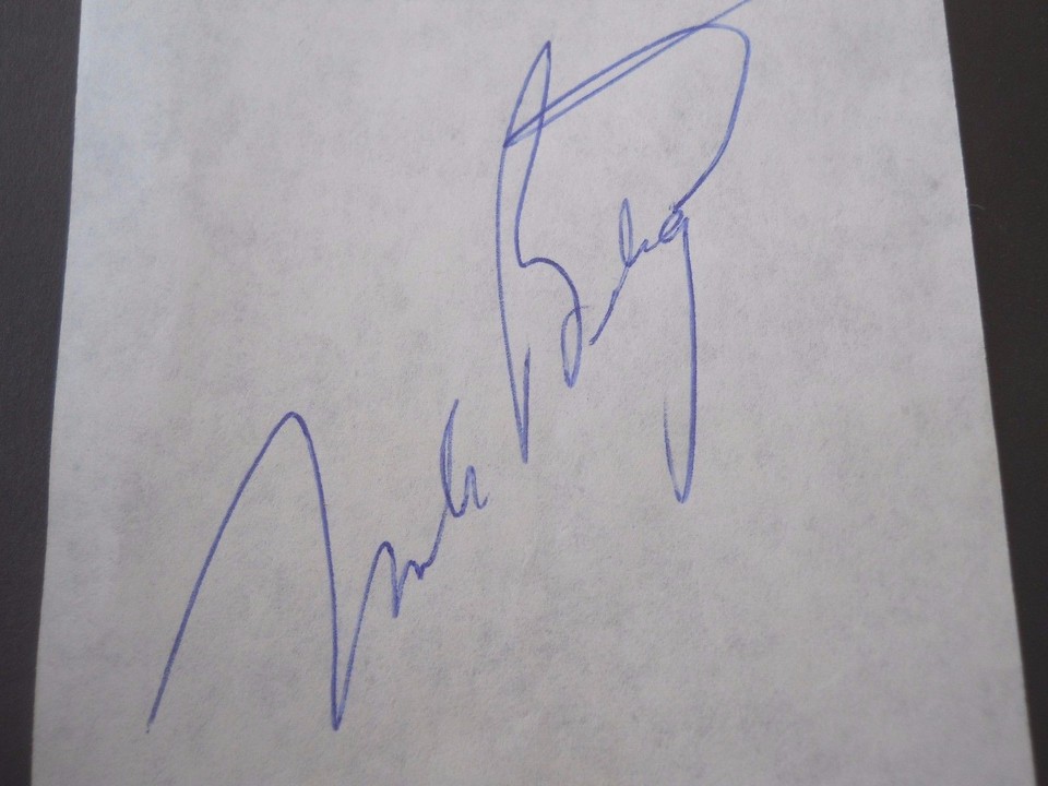 Mark Belanger, Autograph on a 3" x 5" piece of paper, with Baseball ...