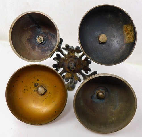 Antique Quadruple Bell Set for Tabletop or to Hang on Shop Door Late ...
