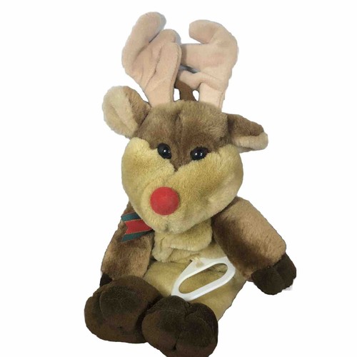 Vintage Plush Creations Inc. Musical Pull Reindeer Plays Jingle Bells ...
