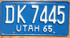1965 Utah License Plate Number Tag – NICE PLATE and 1932 Texas License ...