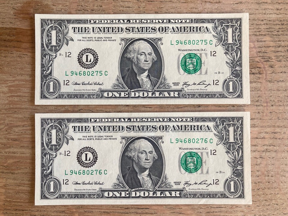 US Paper Money Collection Lot - Select Mint $1 And $2 Notes | eBay