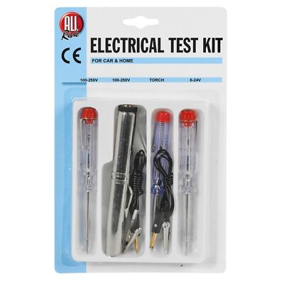 4pc Multi Tester Electronic Probe Leads Alligator Clip Hook Pen Car ...