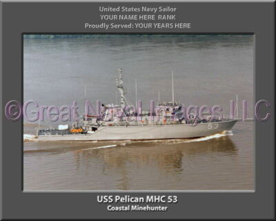 USS Pelican MHC 53 Personalized Canvas Ship Photo Print Navy Veteran ...