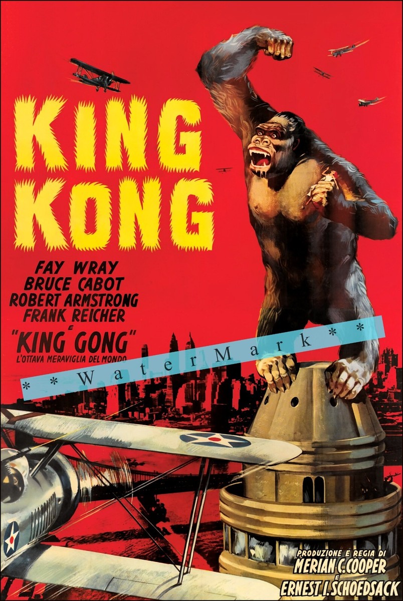 King Kong Empire State Building Poster. 25. King Kong black and white ...