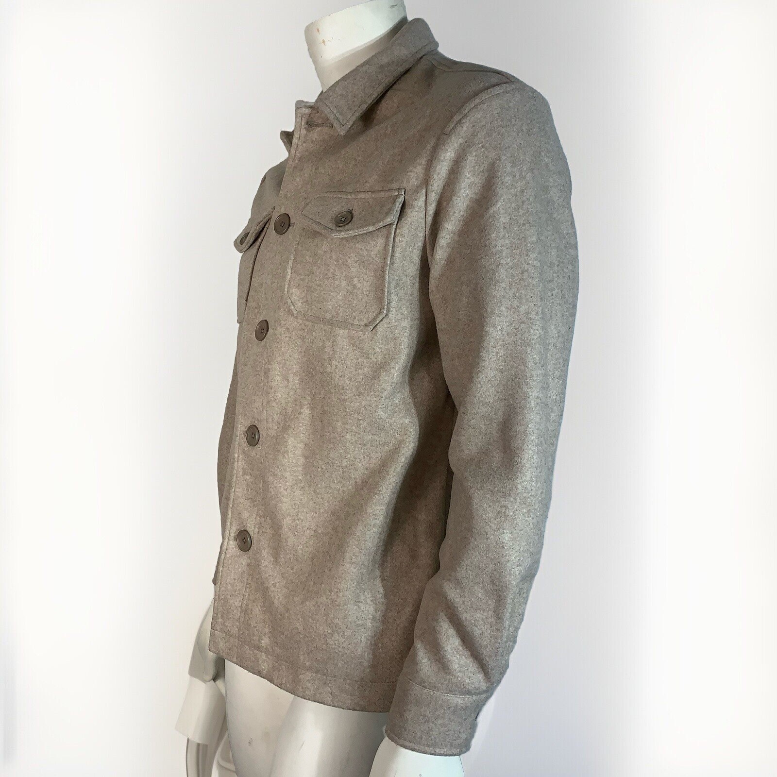 Jack Wills mens tan shacket with pockets size M | eBay