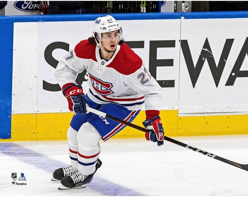 Alexander Romanov Montreal Canadiens Unsigned Skate vs Oilers Photo | eBay