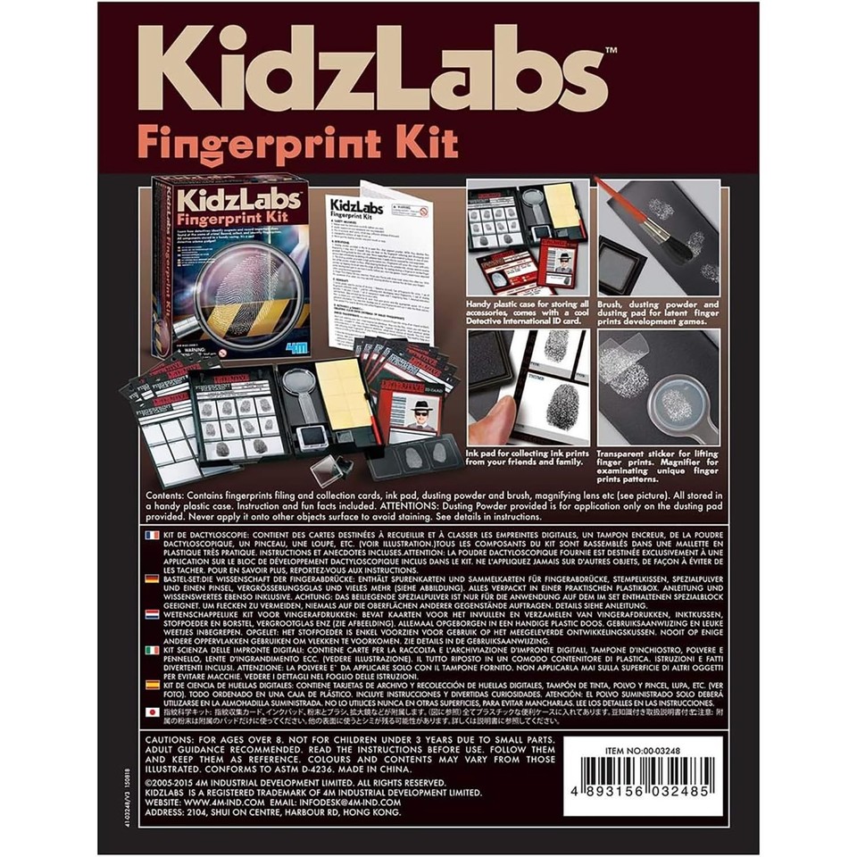 Fingerprint Detection Kit | Forensics Science Toy for Ages 8+ Kids ...