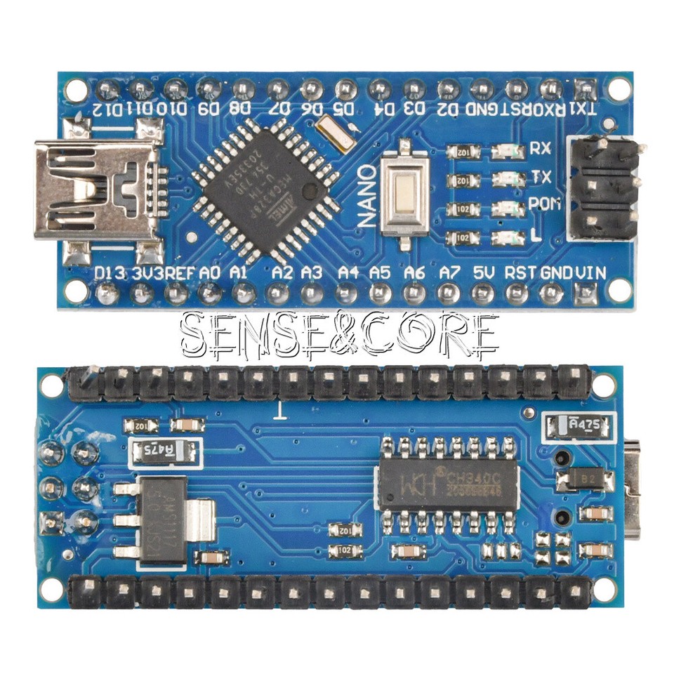 16M 5V USB Nano V3.0 ATmega328P-AU Micro-Controller CH340G Board For ...
