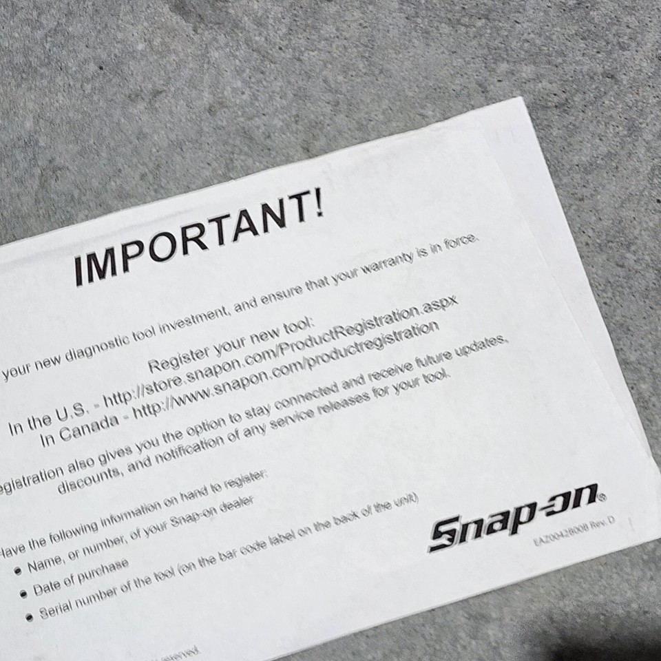 SAE J2534 Interface, Snap On Pass Thru Pro II EETA113B | eBay