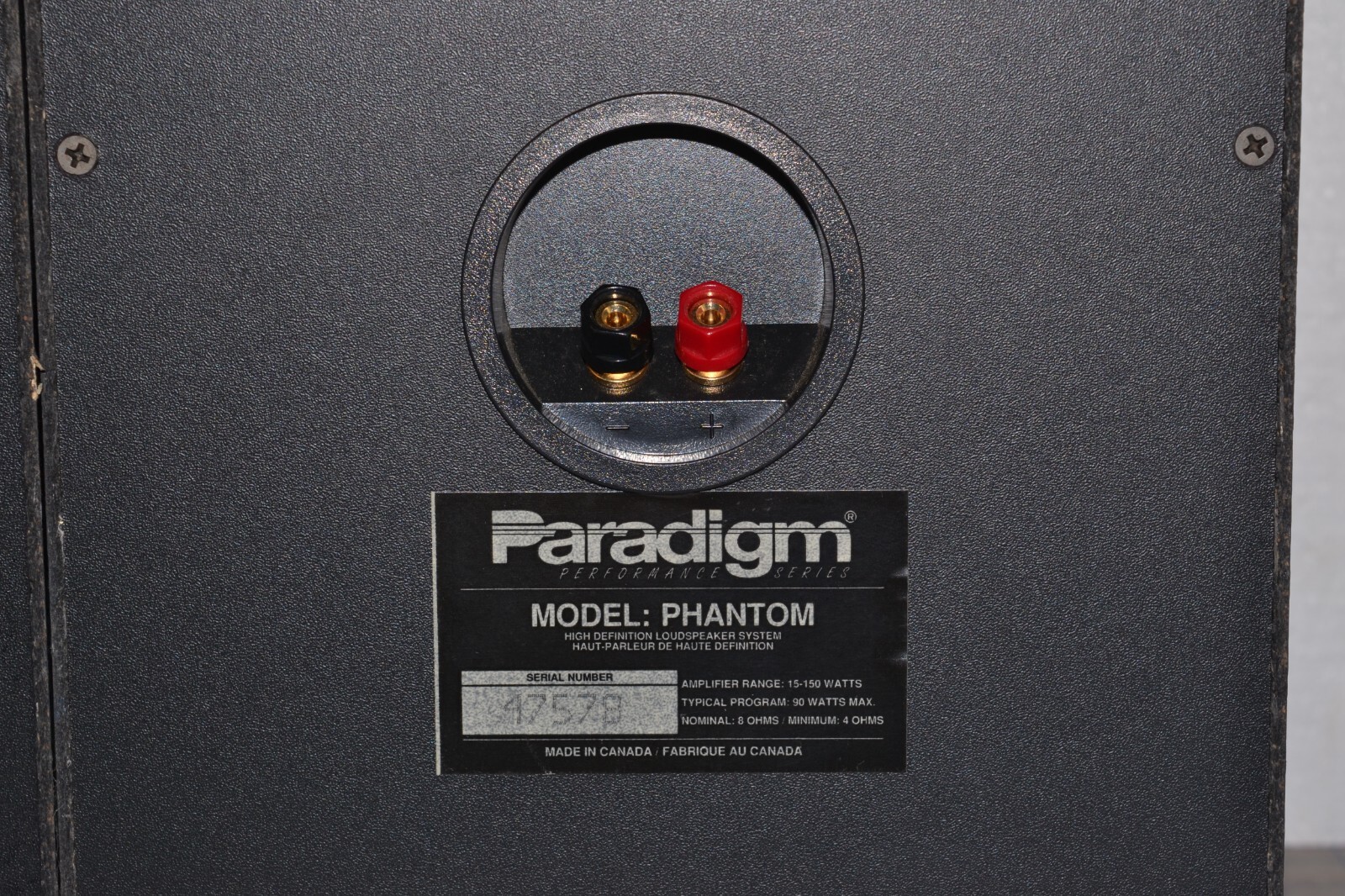 Pair of Paradigm Model Phantom Speakers - Great sound !!! | eBay