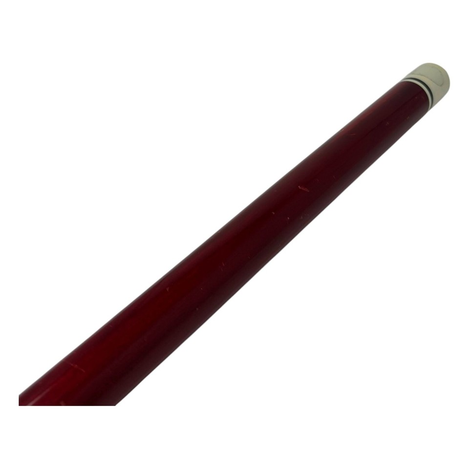 Vintage Pool Cue Two-Piece Burgundy Natural Wood Shafts Brass Joint ...