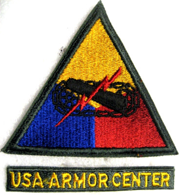 /US Army Patch USA Armored Center and tab ,1960s | eBay
