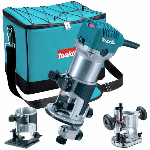 Makita RT0700CX2 Power Router/Trimmer with Tilt and 4 Bases 240 V for ...