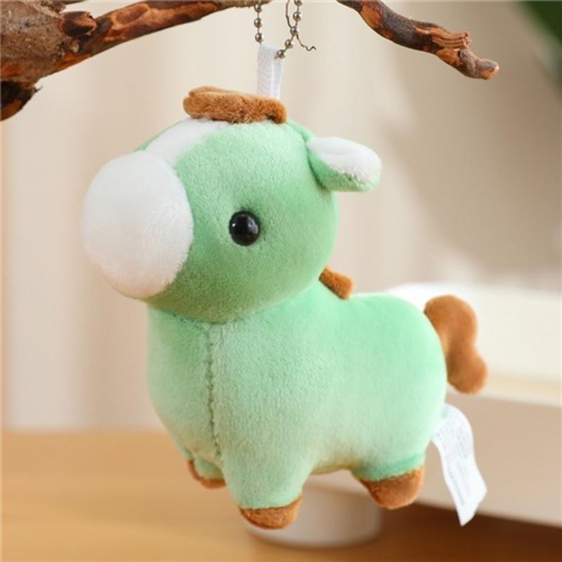 Cartoon Colorful Pony Pendant Keychain Year Of The Horse Mascot Doll ...