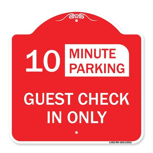 Designer Series Sign - Guest Check in Only, (Choose Your Limit) Minute ...