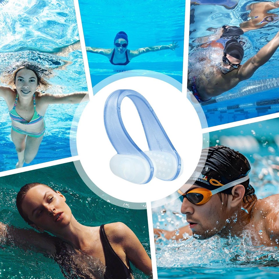 2pcsSoft Silicone Swimming Ear Plugs Nose Clip Set for Waterproof ...