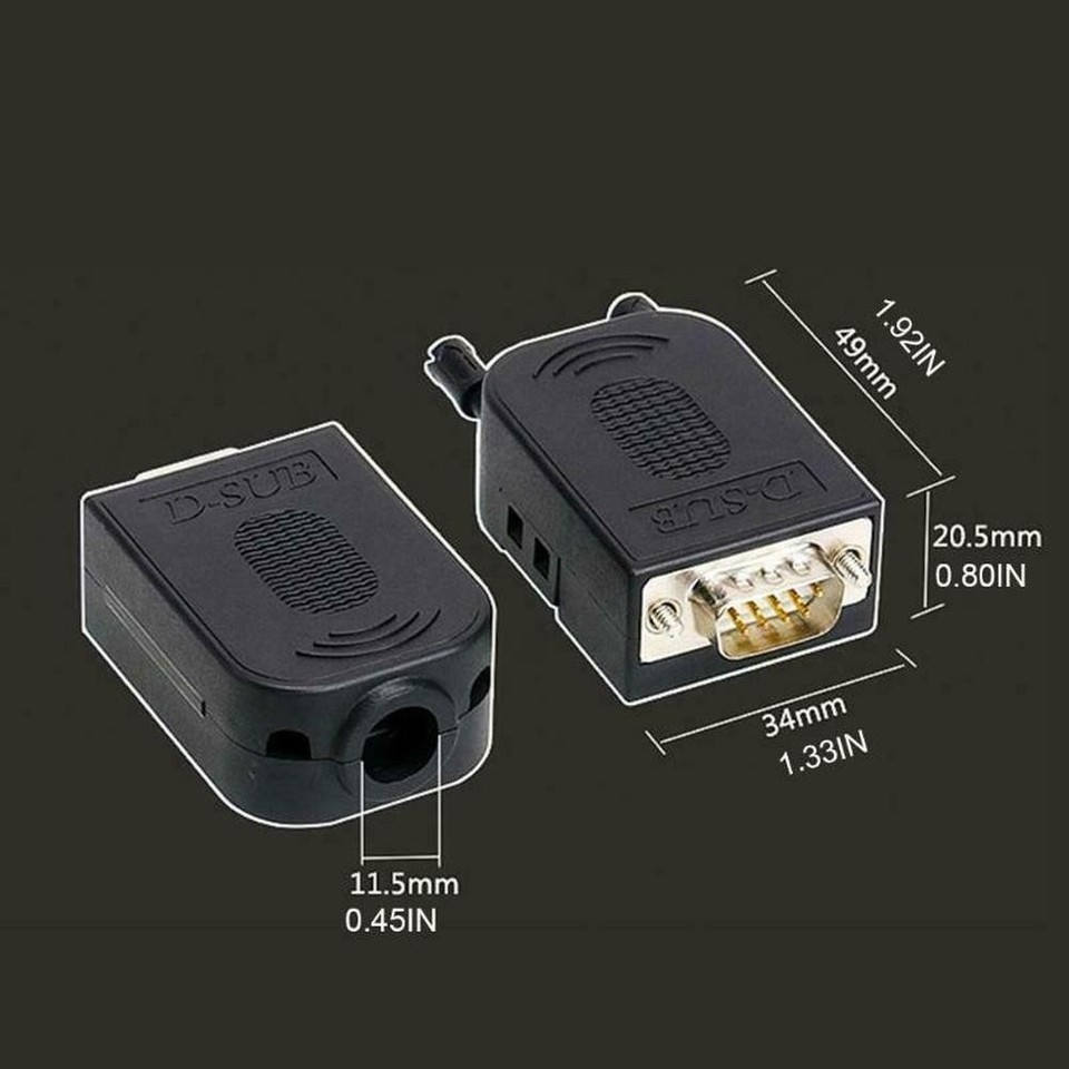 Newest DB-9 Connector D-SUB Shell With Recyclable 9-pin Connector DB-9 ...