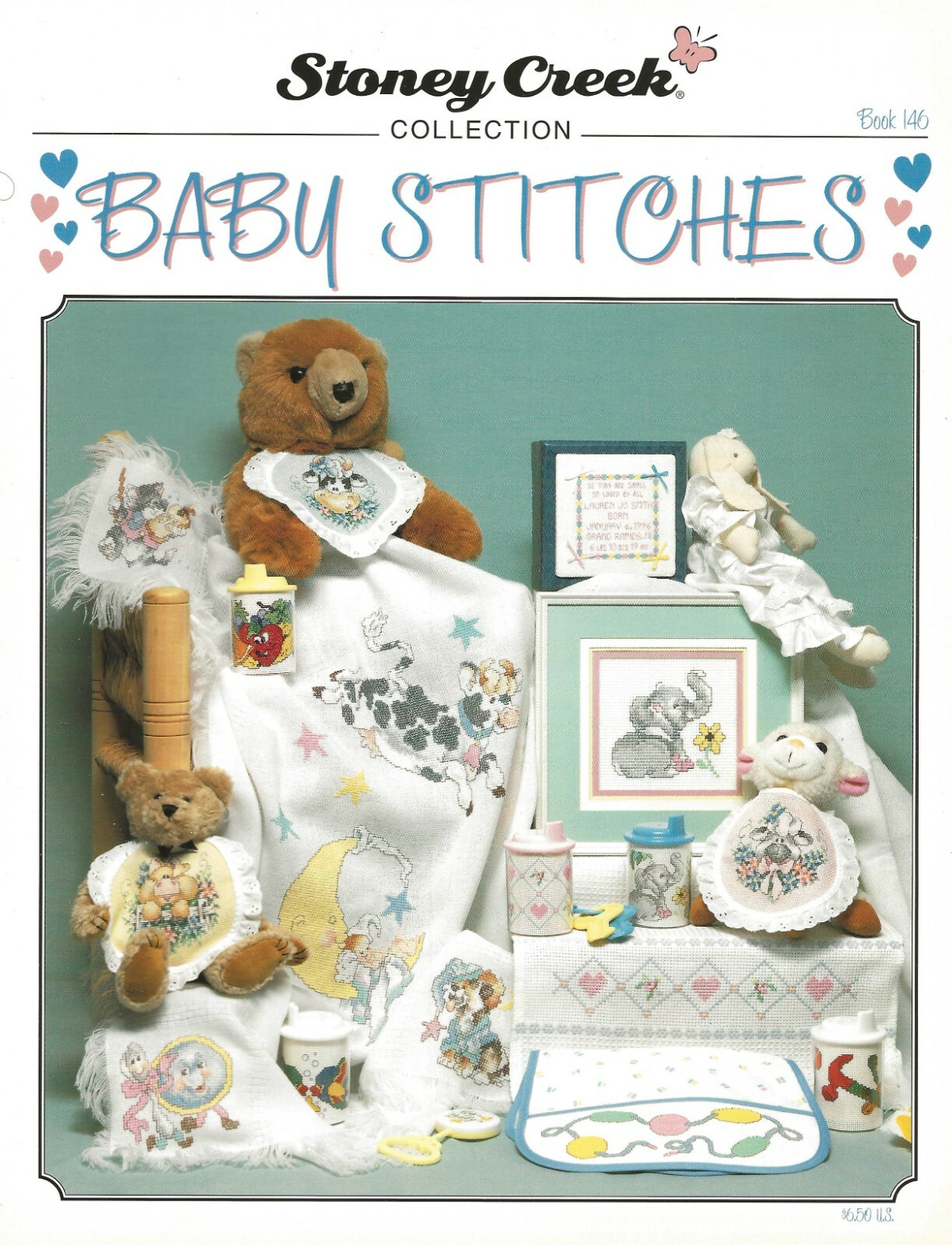 Baby Stitches Cross Stitch Hey Diddle Diddle Birth Sampler Tools Moo ...