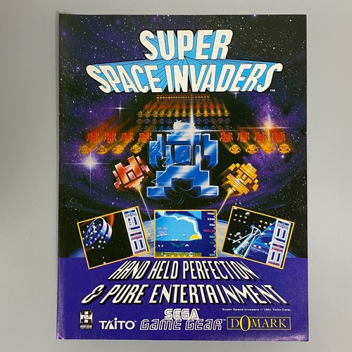SUPER SPACE INVADERS SEGA GAME GEAR DOMARK TAITO 1993 VINTAGE RETRO ...