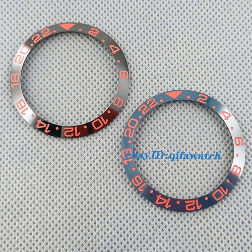 38mm deep black/blue watch ceramic bezel insert fit 40mm GMT automatic ...