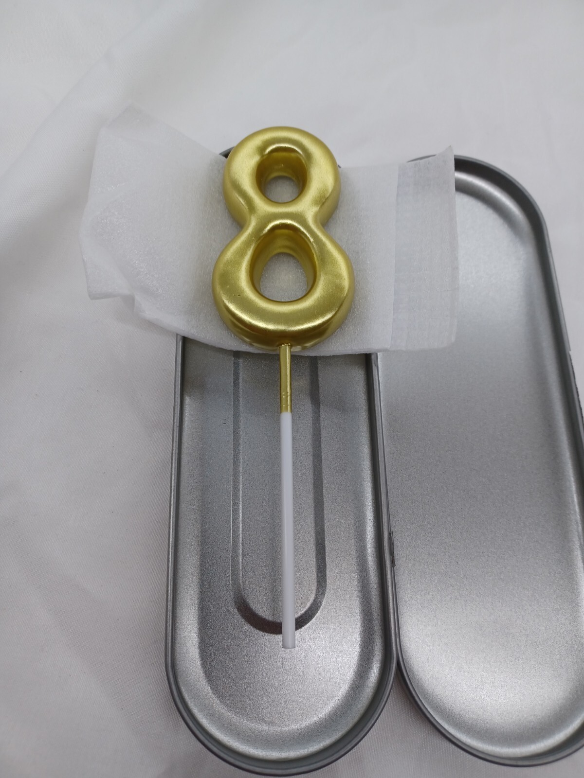 Premium Gold Number 8 Candle Happy Birthday Cake Candle Decoration #8 ...