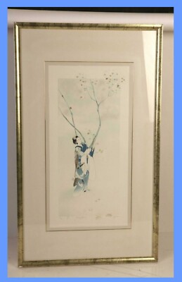 Joy Dunn Geisha Girl Artwork Lithograph Signed Wall Art Asian "Autumn ...