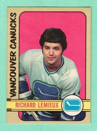 (1) RICHARD LEMIEUX 1972-73 O-PEE-CHEE # 202 CANUCKS ROOKIE EX/EX+ CARD (L0696) | eBay