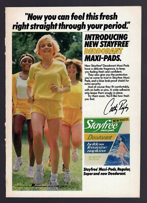 1981 PRINT AD ~ STAYFREE MAXI PADS OLYMPIC GYMNIST CATHY RIGBY | eBay