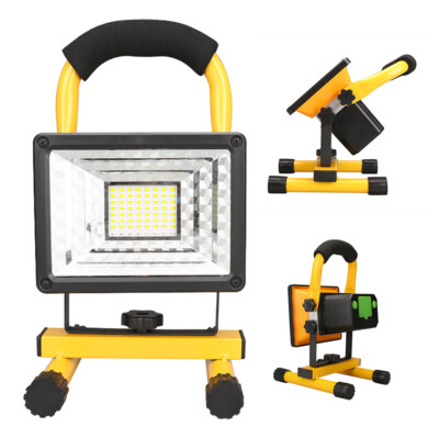30/60W LED Rechargeable Cordless Work Flood Light Mobile Portable ...