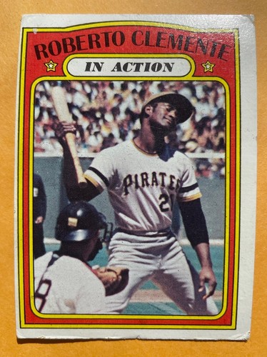 Roberto Clemente 1972 Topps In Action VG/EX +Pittsburgh Pirates Nice No ...