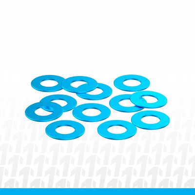 3x6x0.25mm Precision Aluminum Shims 1UP Blue (12 pcs) 1UP Racing ...