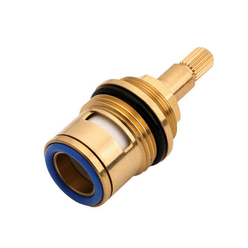 2Pcs Bath 3/4"Tap Valve Cartridge Ceramic Gland 20 Teeth Quarter Turn ...