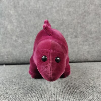 Vintage Manhattan Toy Company Purple Maroon Stegosaurus Dinosaur Plush ...
