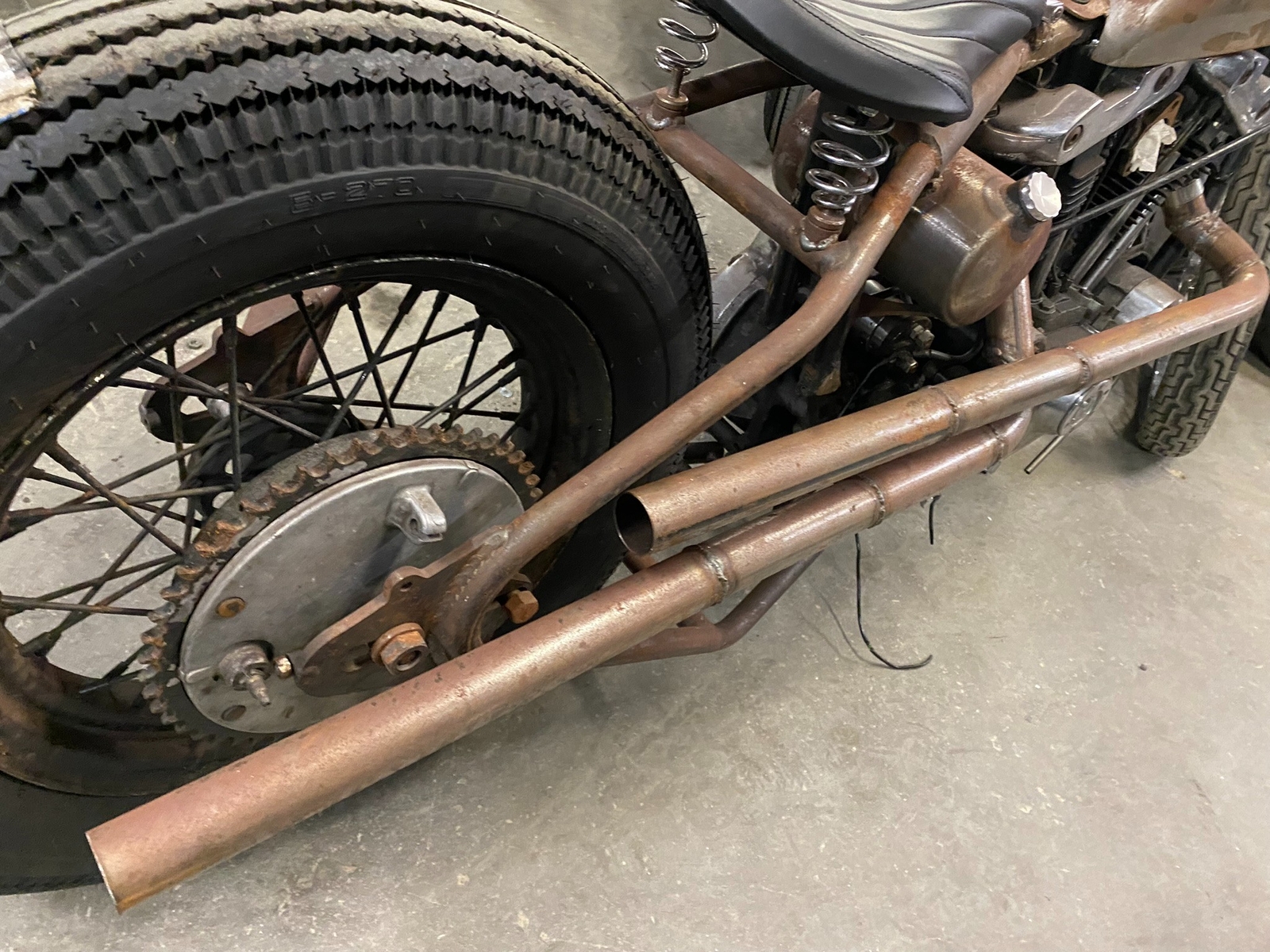 custom Shotgun Exhaust Pipes Harley Ironhead Sportster Chopper Drag ...