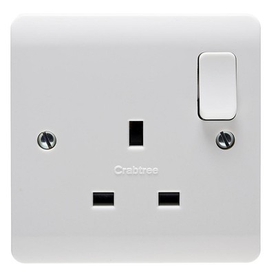 CRABTREE - Instinct 1 Gang, presa a muro commutata DP, doppia terra ...
